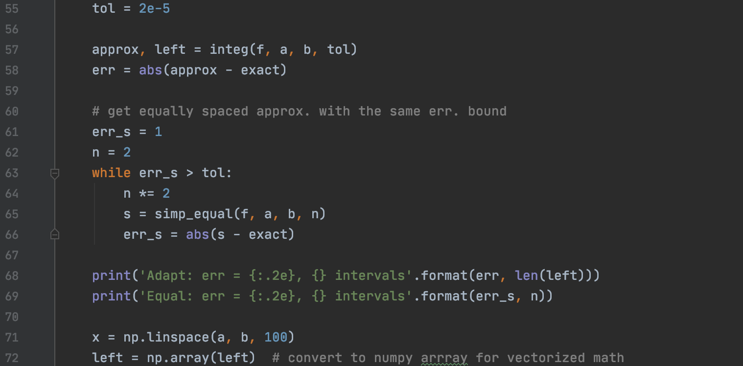 Q2 (un-recursion). Implement the adaptive integration | Chegg.com
