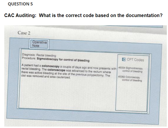 Solved QUESTION 4 CAC Auditing: What is the correct code | Chegg.com