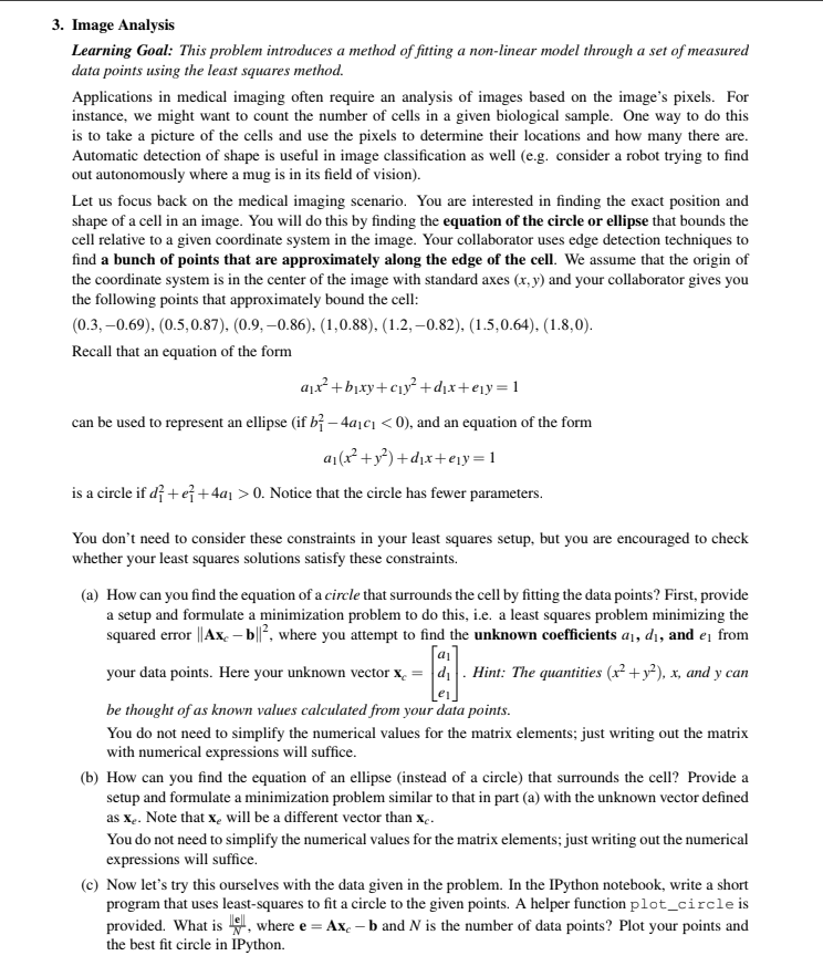 Solved Image AnalysisLearning Goal: This problem introduces | Chegg.com