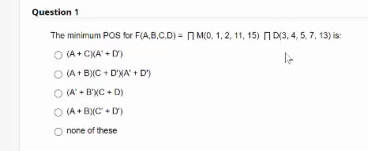 Solved The minimum POS for | Chegg.com