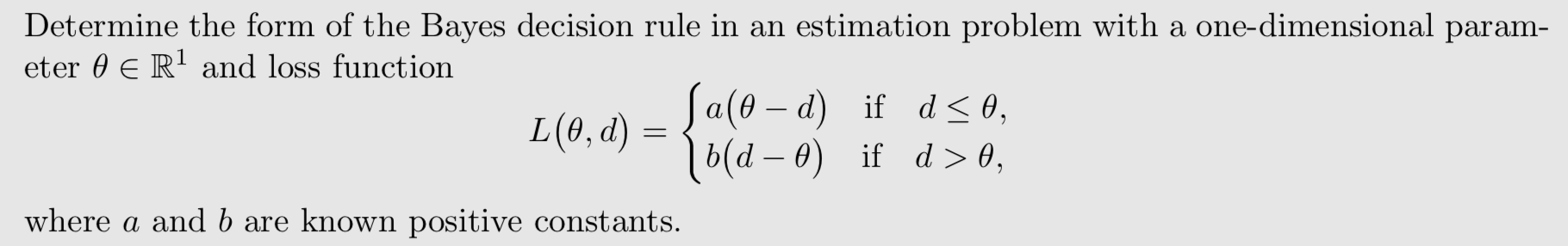 Solved Determine the form of the Bayes decision rule in an | Chegg.com