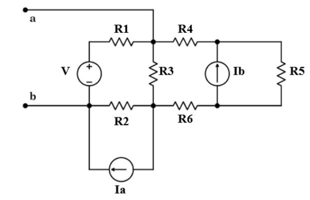 Solved R1= 16Ω, R2= 17Ω, R3= 21Ω, R4= 36Ω, R5= 48Ω, R6= 28Ω 