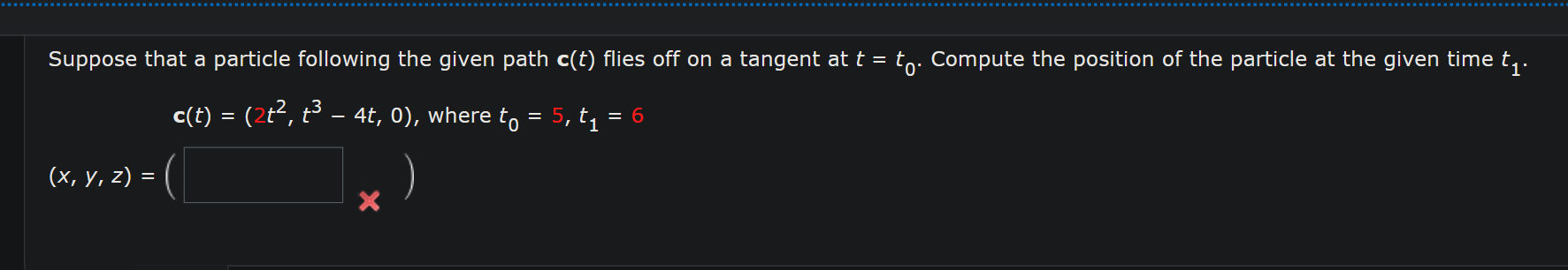Solved Suppose that a particle following the given path c(t) | Chegg.com
