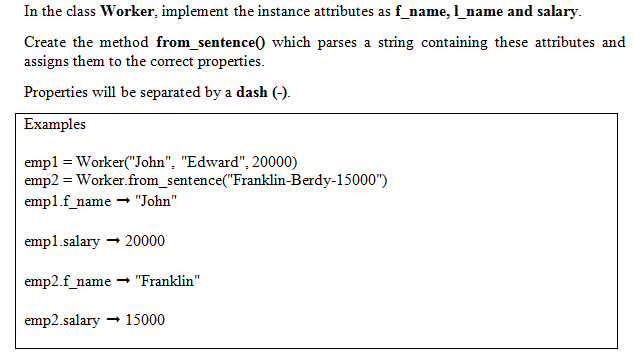 Solved In The Class Worker Implement The Instance 0912