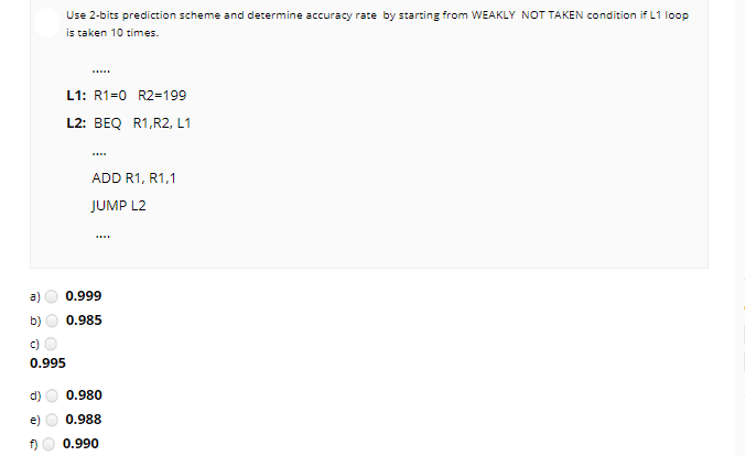 Solved Use 2 Bits Prediction Scheme And Determine Accuracy 6407