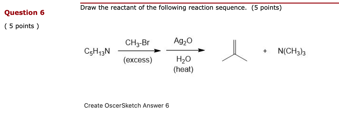 Solved Draw the reactant of the following reaction sequence. | Chegg.com