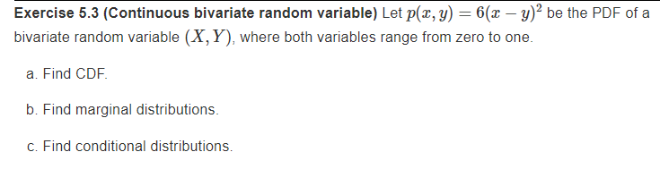 Solved Exercise 53 Continuous Bivariate Random Variable 5465