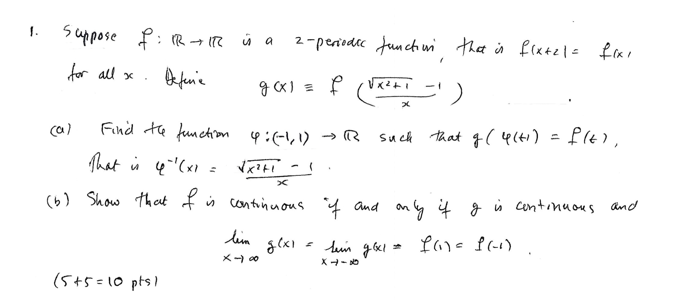 Solved 1. Suppose f:R→R is a 2 -periodr function that is | Chegg.com Solved 1. Suppose f:R→R is a 2 -periodr function that is | Chegg.com