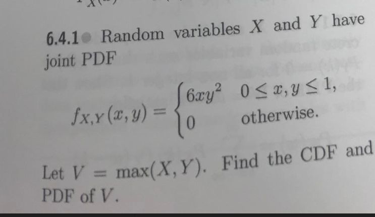 Solved 6.4.1 Random variables X and Y have joint PDF | Chegg.com