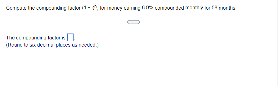 Solved Compute the compounding factor (1+i)n, for money | Chegg.com