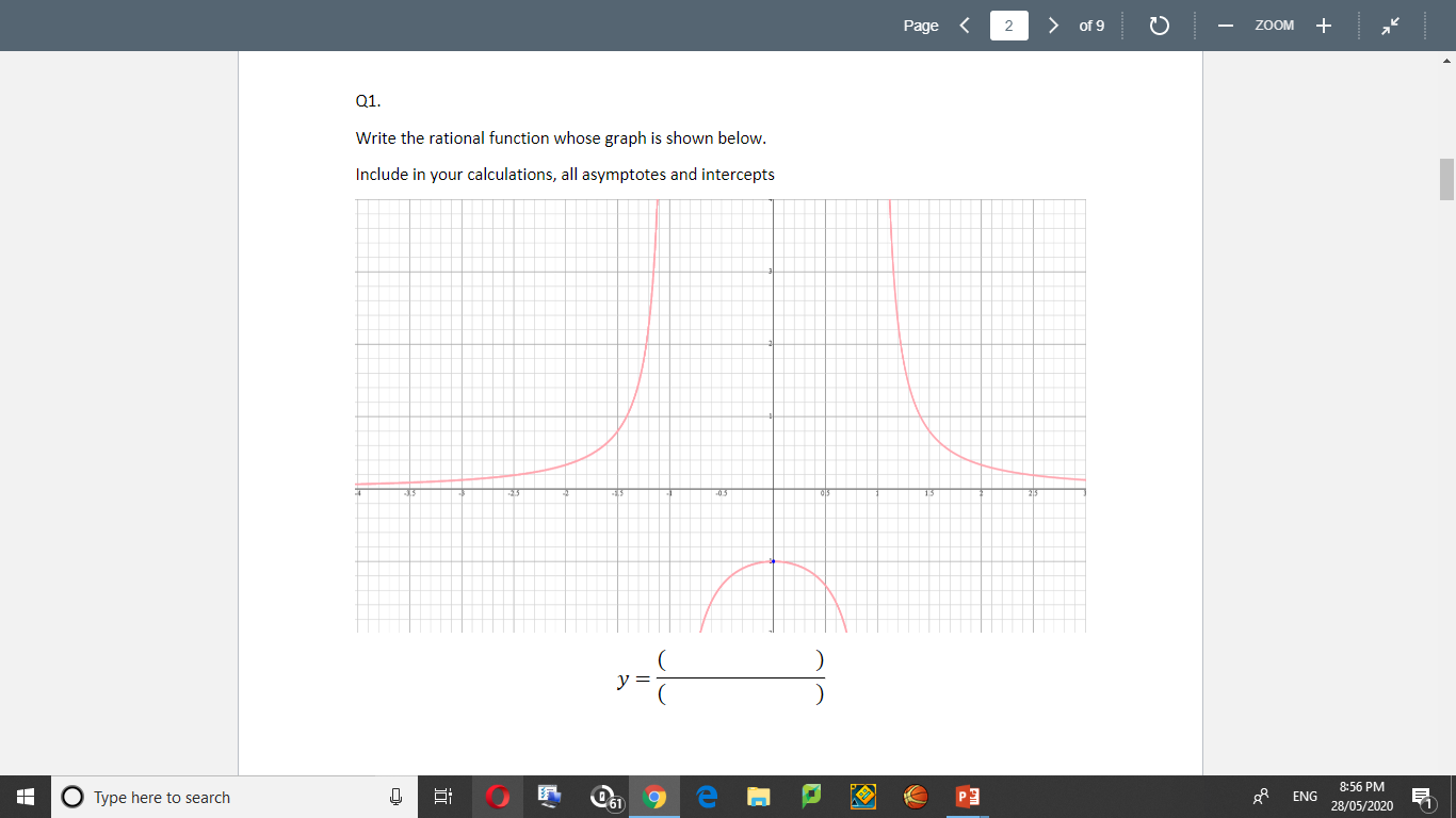 Solved Page of 9 ZOOM + Q1. Write the rational | Chegg.com