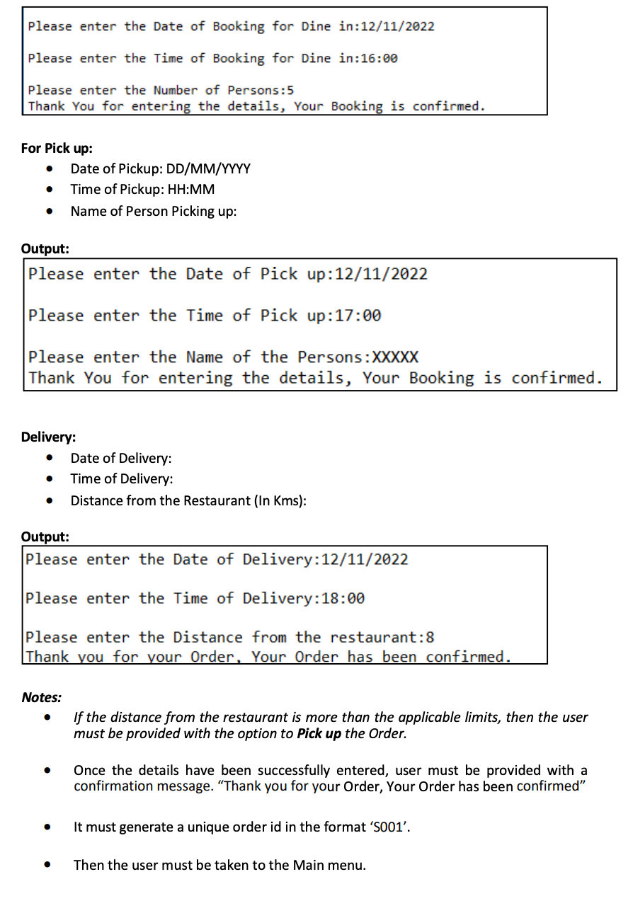 Solved B- Proceeding with the OrderIf the user decides to | Chegg.com