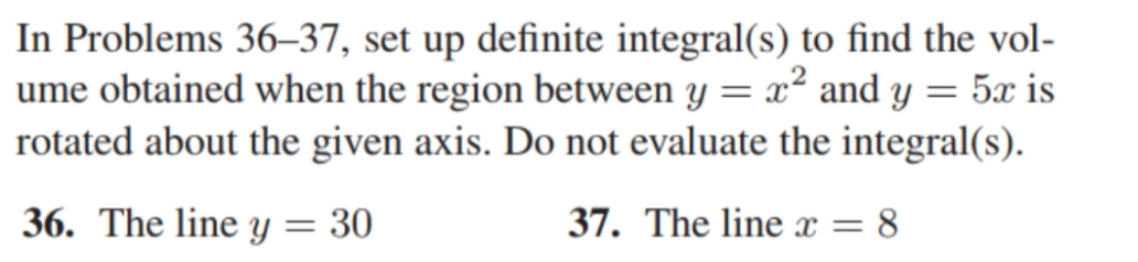 Solved In Problems 36-37, set up definite integral(s) to | Chegg.com