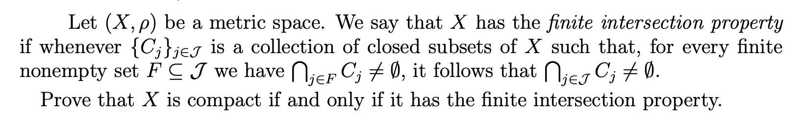 Solved Let (X,ρ) be a metric space. We say that X has the | Chegg.com