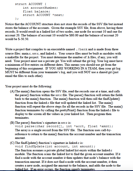 QUESTION Assume we have an SSV file called | Chegg.com