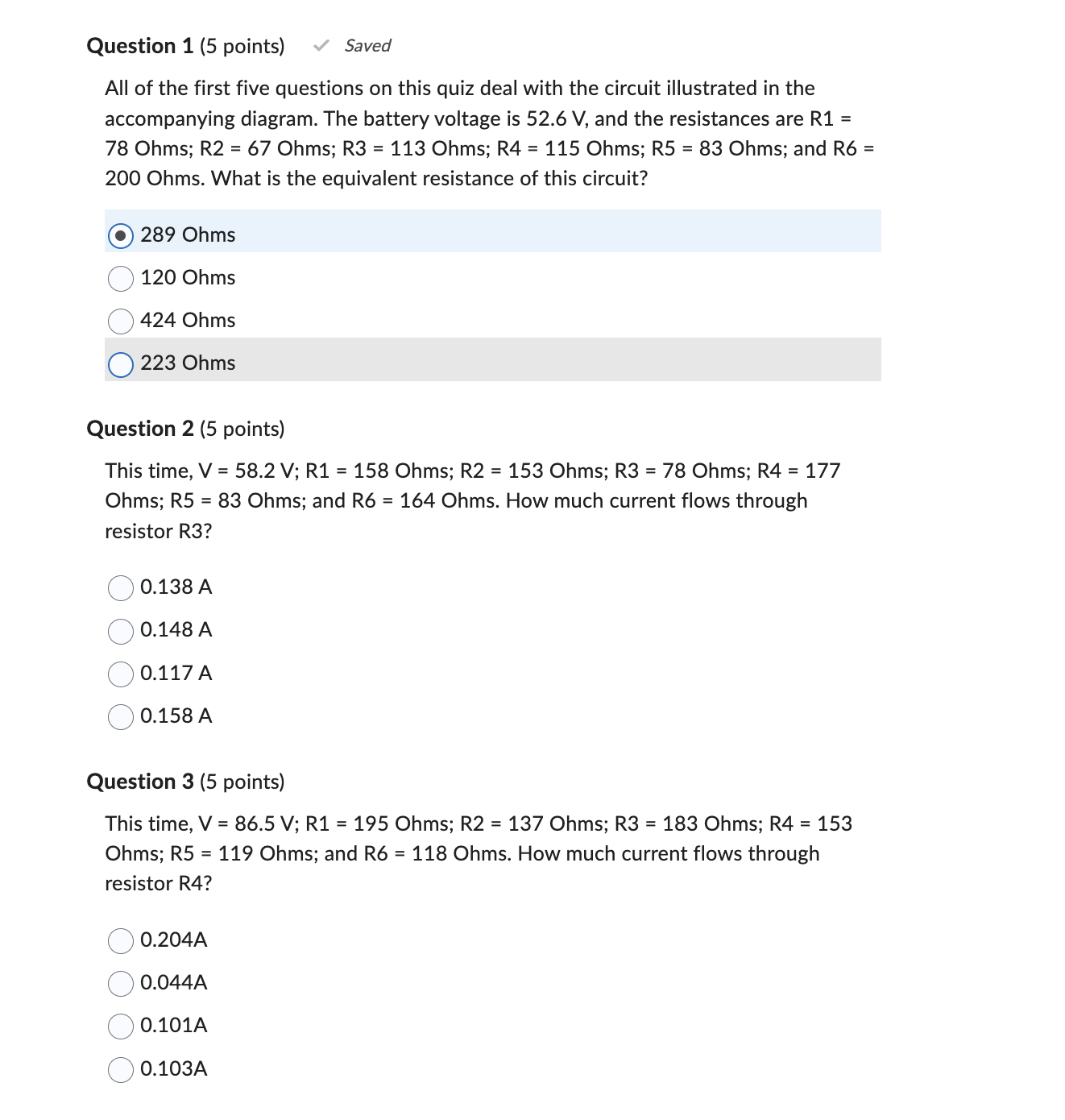 Solved All of the first five questions on this quiz deal | Chegg.com