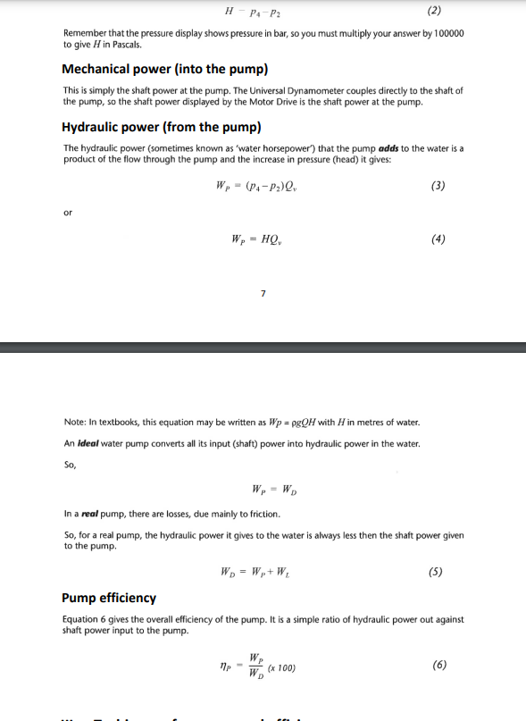 Solved 2 Useful Equations and Theory I. Flow measurement | Chegg.com