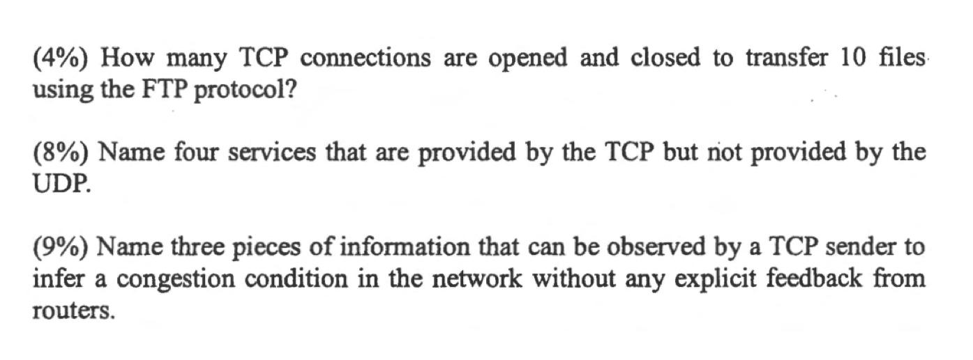 Solved (4%) How many TCP connections are opened and closed | Chegg.com