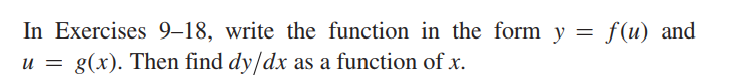 Solved In Exercises 9-18, write the function in the form | Chegg.com
