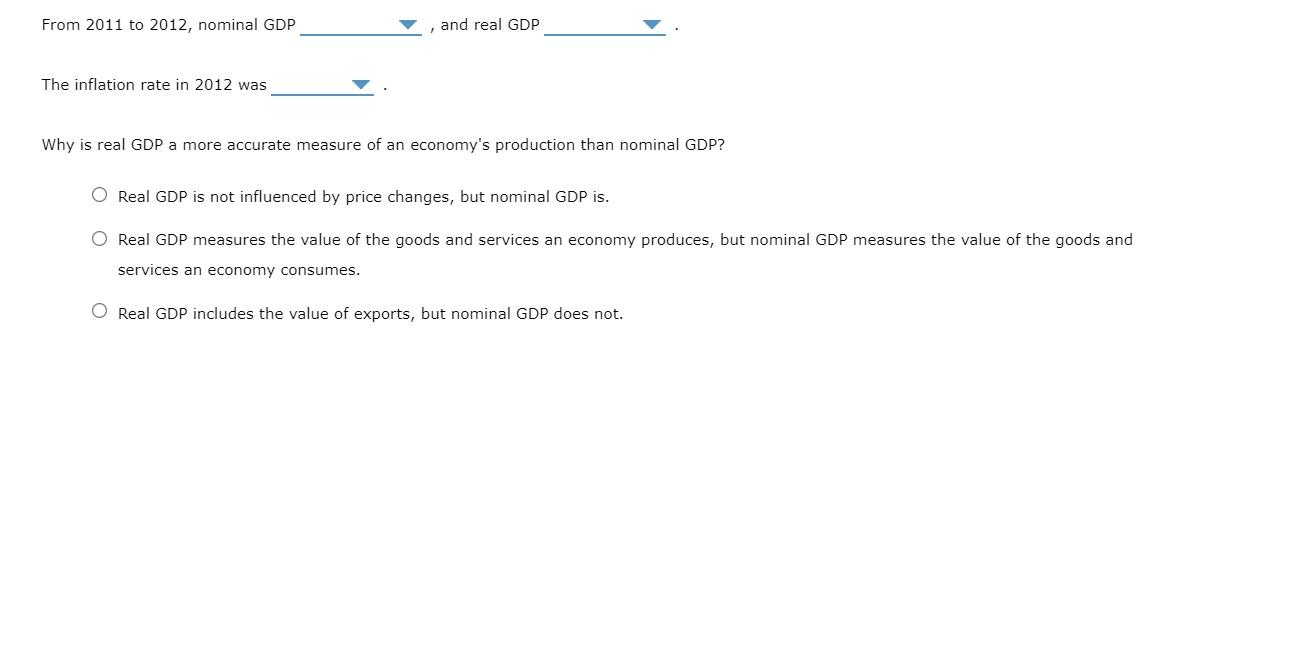 Solved 7. Real versus nominal values and correcting for | Chegg.com