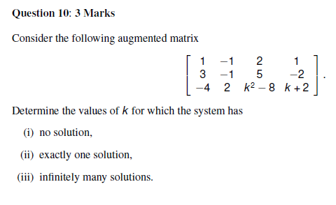 Solved Consider the following augmented matrix | Chegg.com
