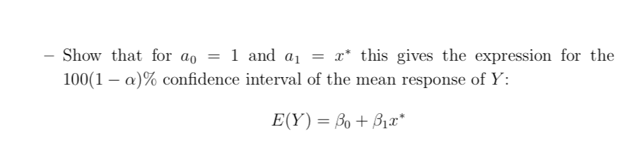 Solved Problem 5 For the simple linear model Y = Bo + B1x e | Chegg.com