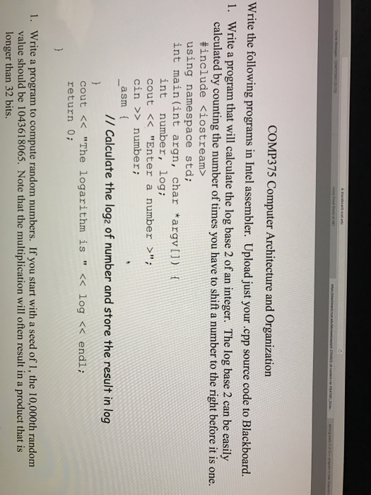 Solved Write The Following Programs In Intel Assembler 0424