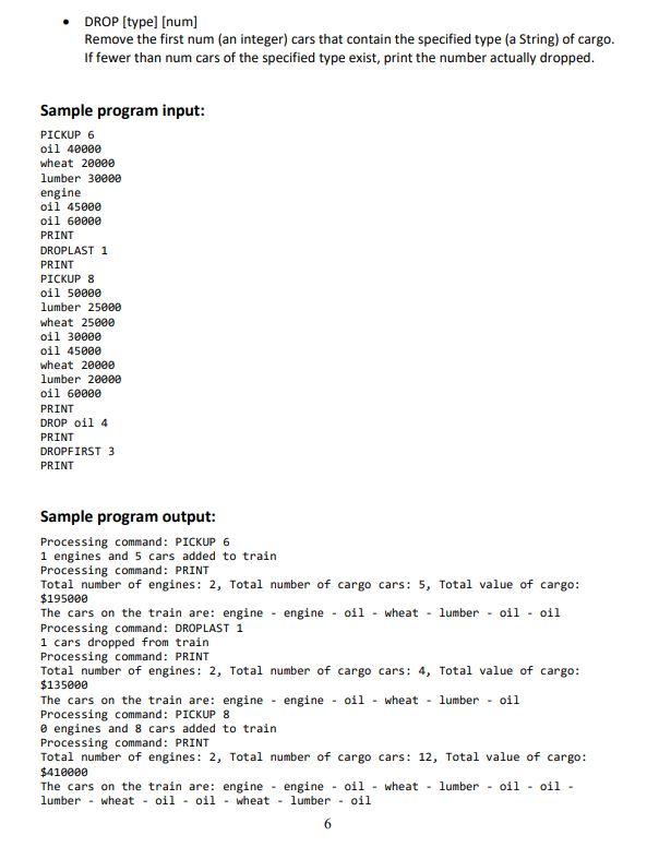 Solved Question 2: Modelling a Train with a Linked List [25 | Chegg.com