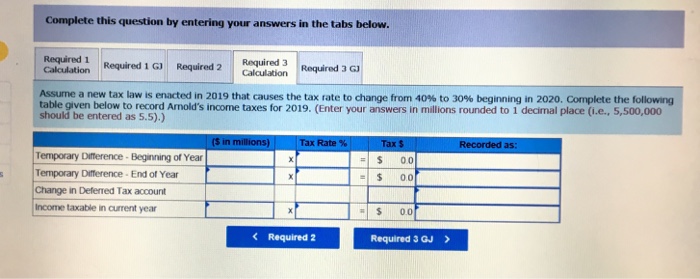 Solved Exercise 16-16 Change in tax rates; calculate taxable | Chegg.com