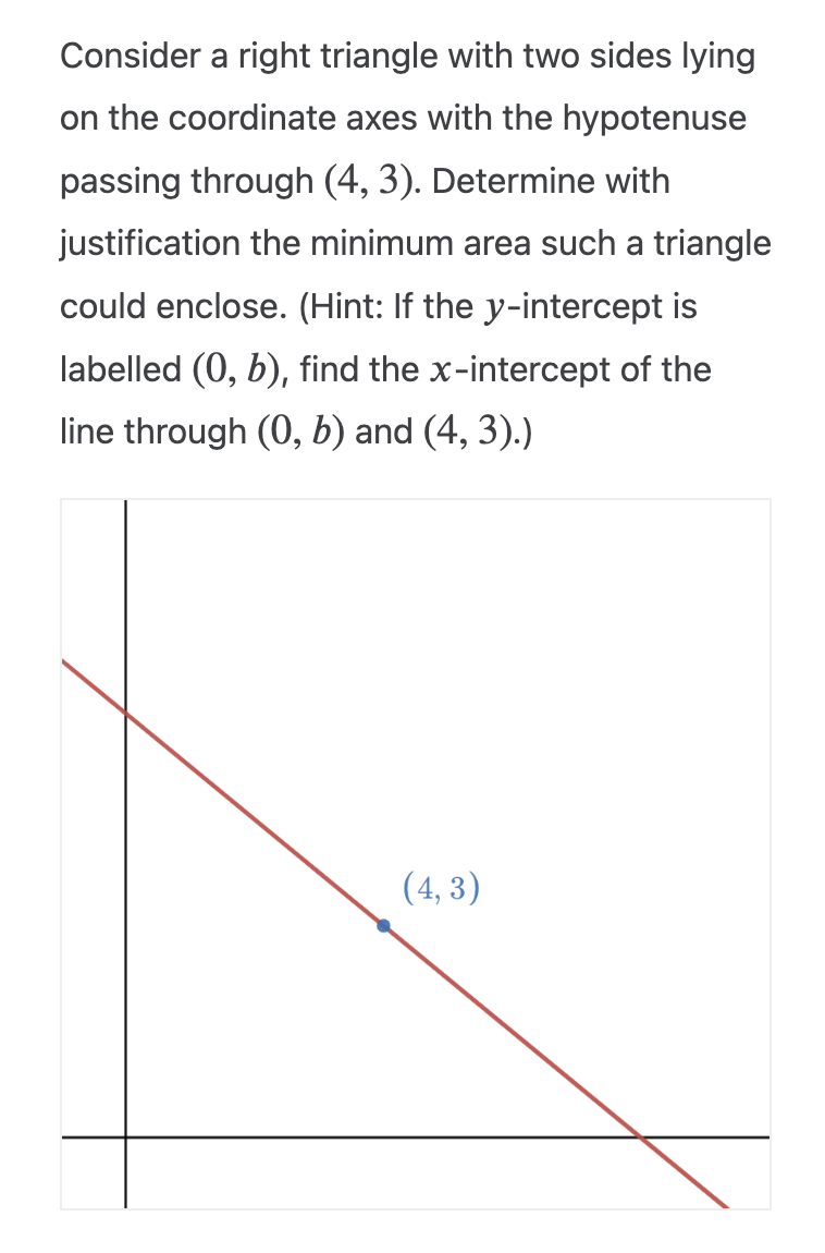 Solved Consider a right triangle with two sides lying on the | Chegg.com