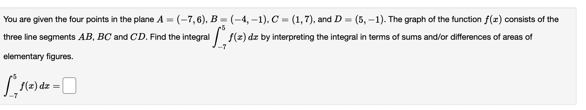 Solved You are given the four points in the plane | Chegg.com