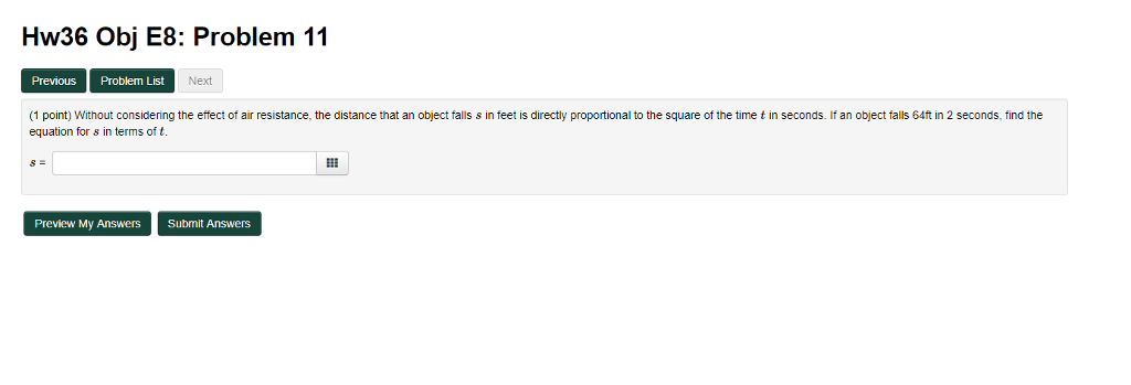 Solved Hw36 Obj E8: Problem 11 Previous Problem List Next (1 | Chegg.com