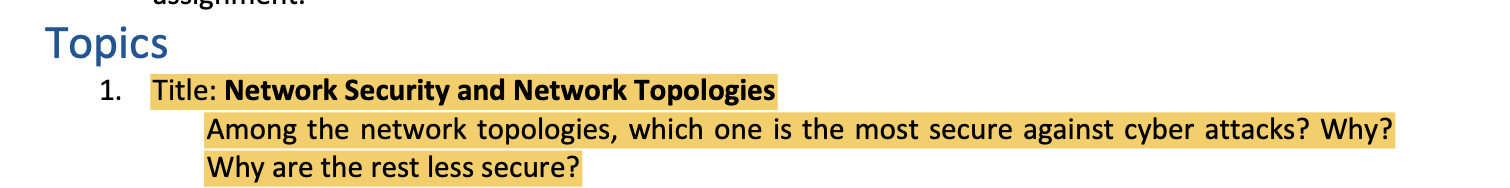 Solved Network Security and Network Topologies | Chegg.com