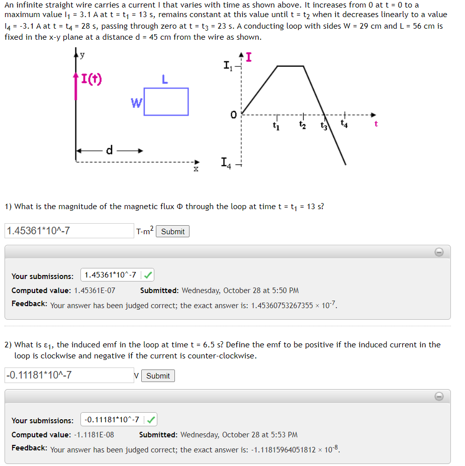 Solved 3) What is £2, the induced emf in the loop at time t | Chegg.com