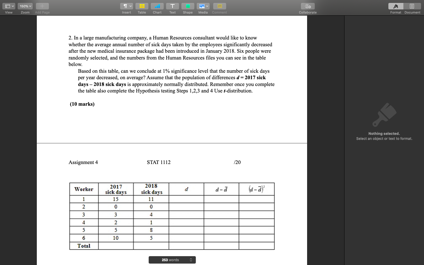 Solved 150% T Tv Insert Do Collaborate View Zoom Add Page | Chegg.com