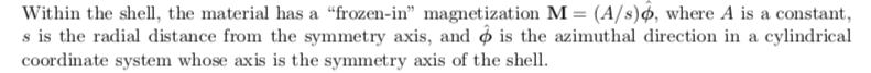 Solved Consider an infinitely long cylindrical shell of | Chegg.com