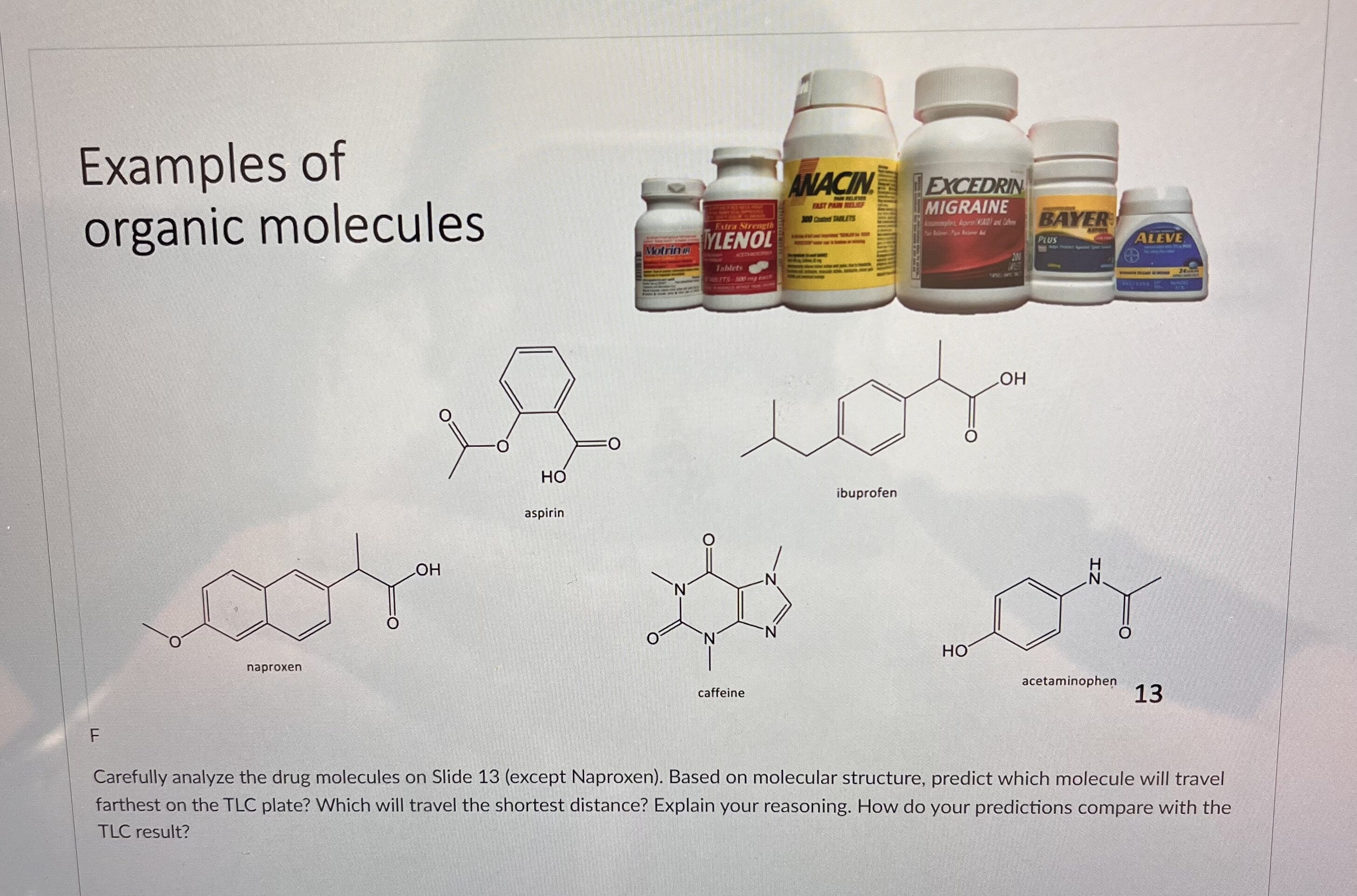 Examples of organic molecules aspirin ibuprofen | Chegg.com