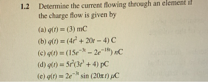 Solved element Determine the current flowing through an the | Chegg.com