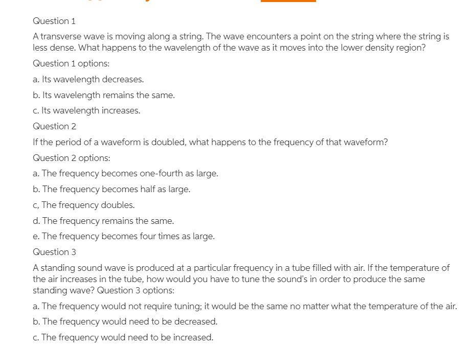 Solved Question 1 A transverse wave is moving along a | Chegg.com
