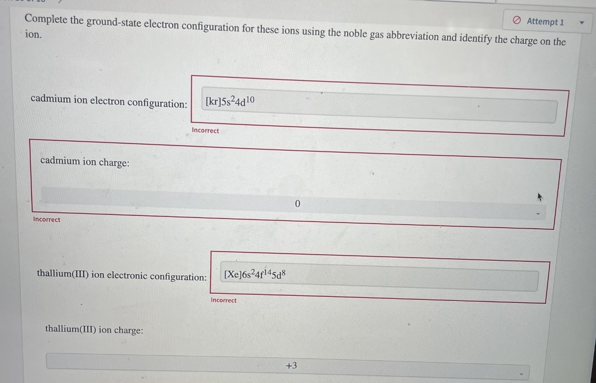 Solved Complete the ground-state electron configuration for | Chegg.com