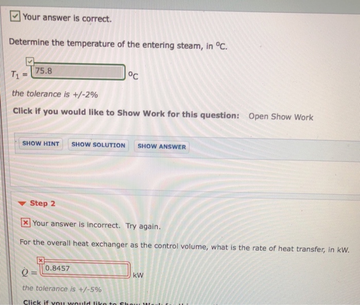 Solved Problem 4.056 S Steam enters a counterflow heat | Chegg.com