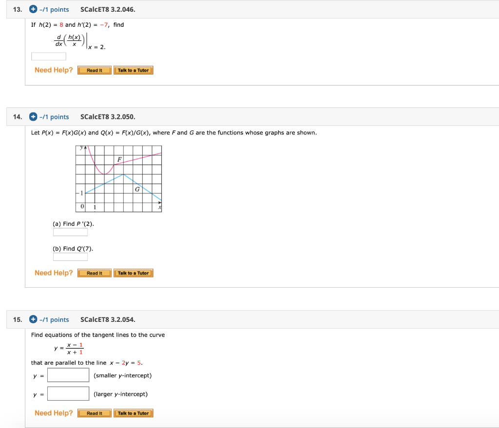 Solved 7. + 0.5/1 points Previous Answers CalcET8 3.2.030. | Chegg.com