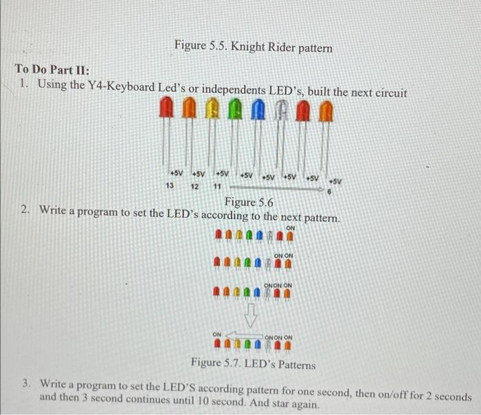 To Do Part II: 1. Using the Y4-Keyboard Led's or | Chegg.com
