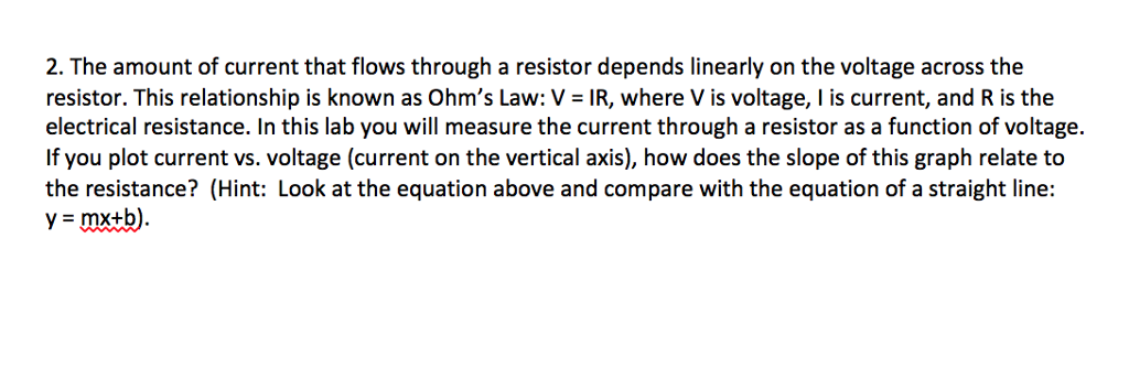 Solved 2. The amount of current that flows through a | Chegg.com