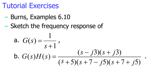 Solved Tutorial Exercises Burns, Examples 6.10 Sketch the | Chegg.com