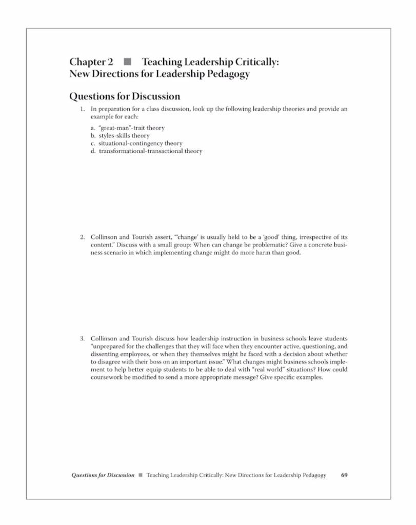 Solved Questions for Discussion 1. In preparation for a | Chegg.com