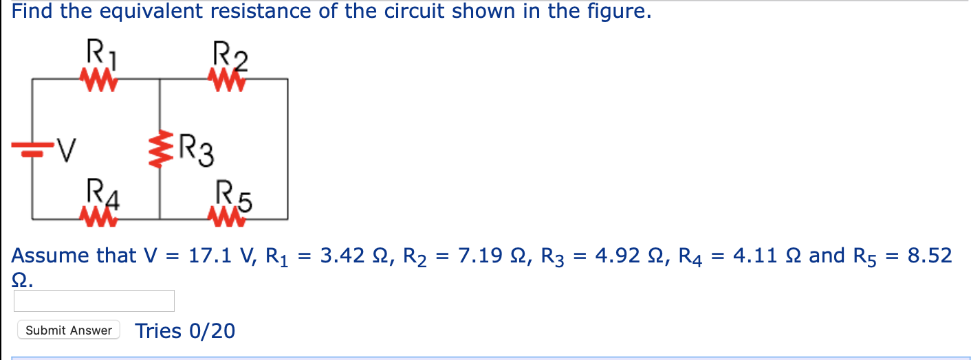 Solved Find the equivalent resistance of the circuit shown | Chegg.com