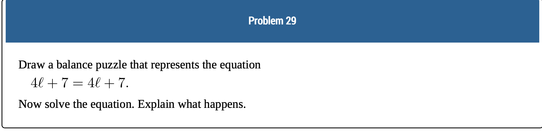 Solved Problem 29Draw a balance puzzle that represents the | Chegg.com