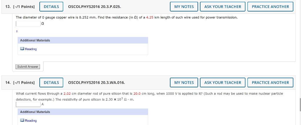 Solved 15 [ 12 Points] Details Oscolphys2016 20 3 Wa 021