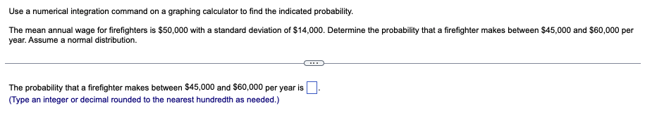 Solved Use a numerical integration command on a graphing | Chegg.com